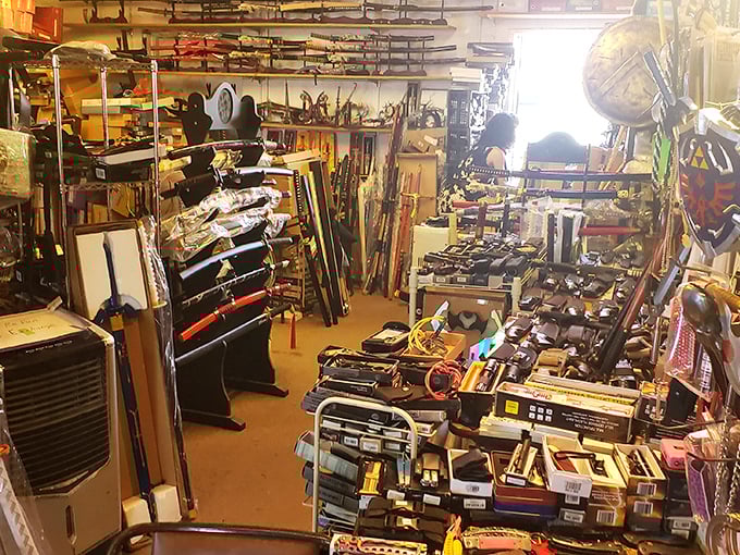 Blue tents stretch across the horizon like a bargain hunter's mirage, with plush toys and colorful trinkets beckoning shoppers to explore further.