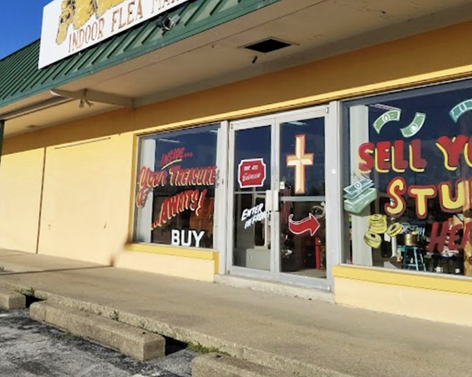 The unassuming yellow exterior of Treasures Indoor Flea Market promises little but delivers big&mdash;like finding an extra onion ring in your fries.