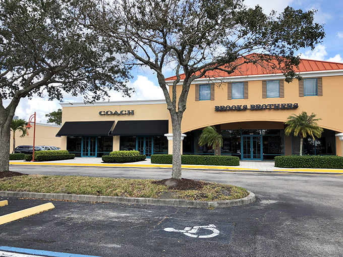 The Spanish-style architecture of Vero Beach Outlets houses retail treasures like Coach and Brooks Brothers, where your wallet gets a Florida vacation too.