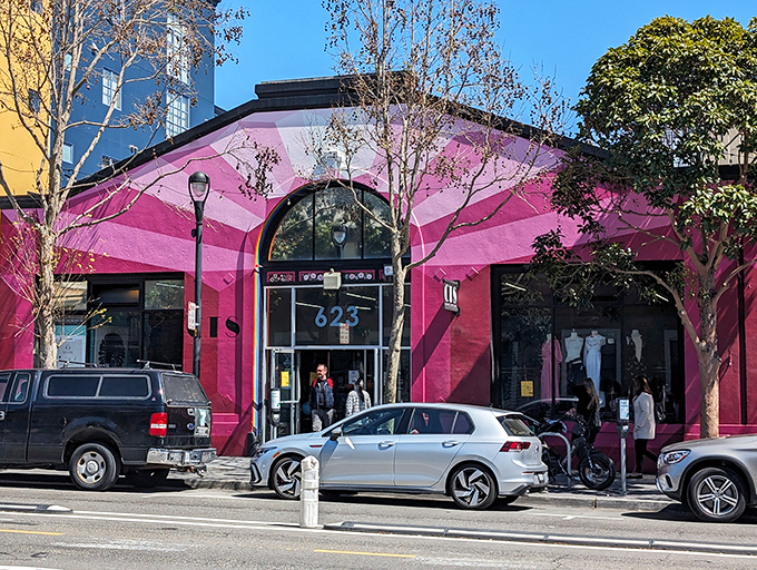 The hot pink exterior of Community Thrift Store isn't just eye-catching&mdash;it's a beacon of bargain-hunting hope in San Francisco's Mission District.