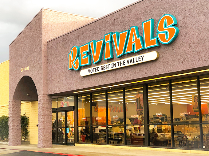 The exterior of Revivals proudly announces its "Best in the Valley" status – like finding the cool kid's house in a neighborhood of bargains.