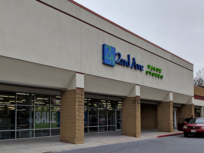 The unassuming exterior of 2nd Ave Thrift Superstore hides a wonderland of bargains within. Like a treasure chest disguised as a strip mall tenant.