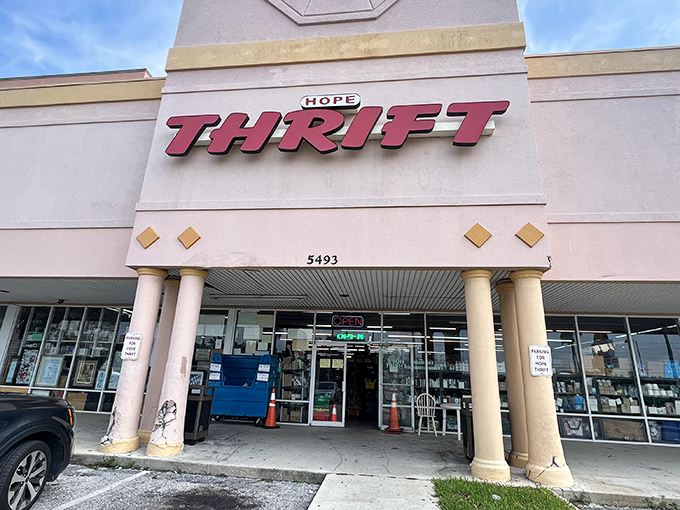 Hope Thrift Store's unassuming exterior hides a treasure trove that would make pirates jealous of landlubbers.