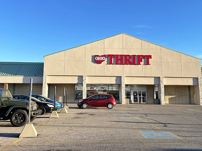 The unassuming beige exterior of Ohio Thrift belies the wonderland of treasures waiting inside, like a plain envelope containing a winning lottery ticket.