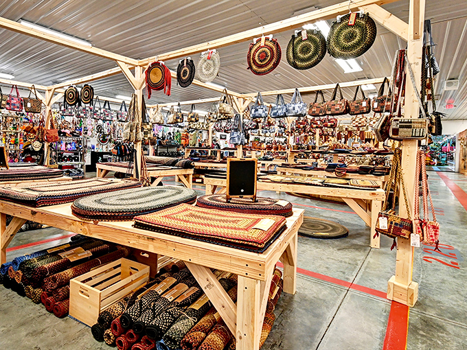 Handcrafted rugs that would make your grandmother say, "Now that's quality!" Colorful braided treasures displayed with Amish Country pride.