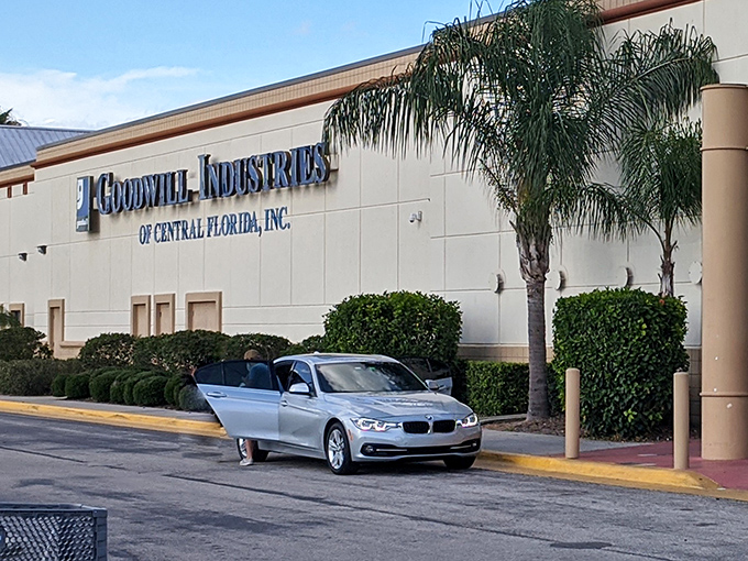 The gleaming facade of Goodwill Industries of Central Florida stands like a retail Taj Mahal, promising treasures within that won't require a second mortgage.