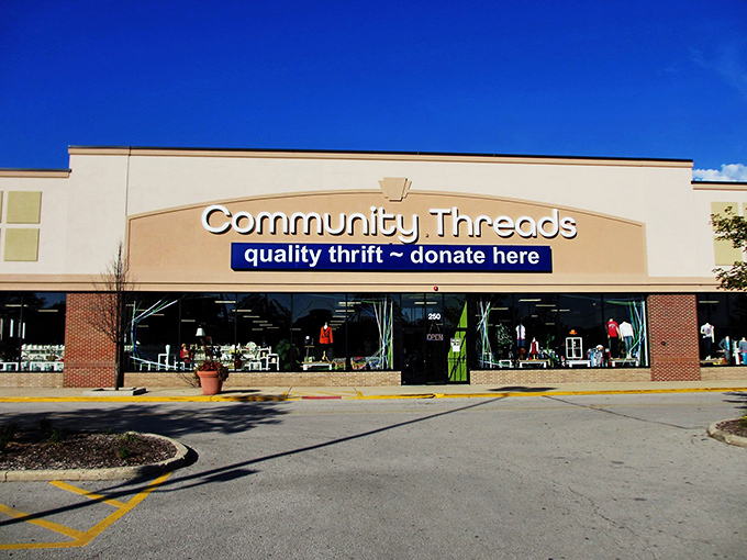 The unassuming storefront promises "quality thrift" but delivers something closer to a treasure hunter's paradise in Arlington Heights.