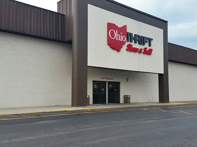 The unassuming exterior of Ohio Thrift belies the treasure trove within. Like a budget-friendly TARDIS, it's bigger on the inside than physics should allow.