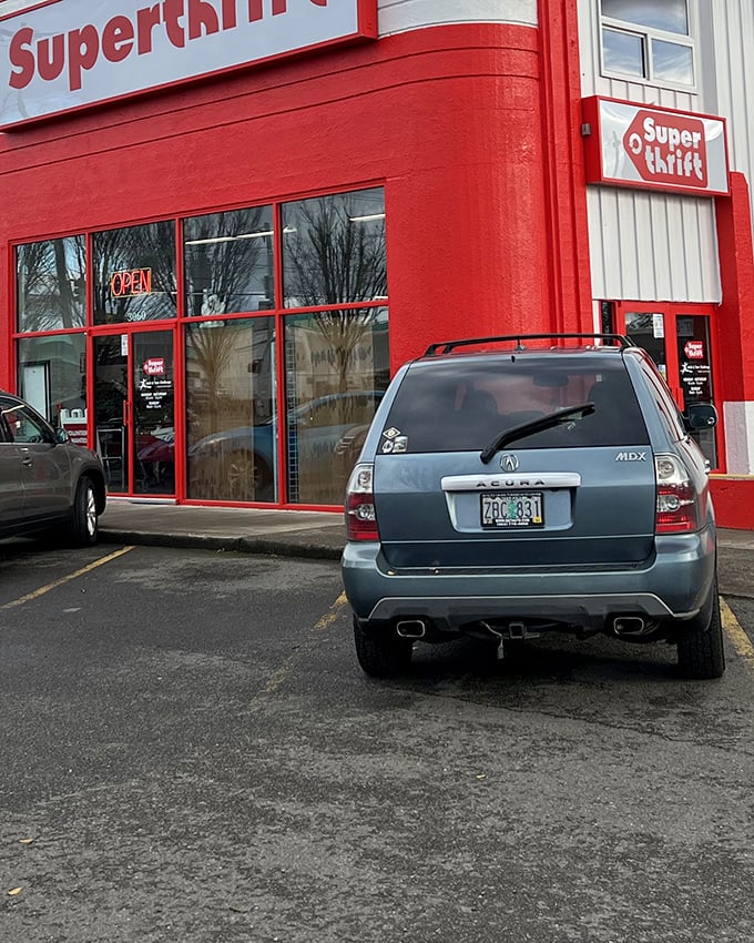The warehouse wonderland of SuperThrift stretches before you like an endless horizon of secondhand possibilities. Every aisle promises new discoveries.