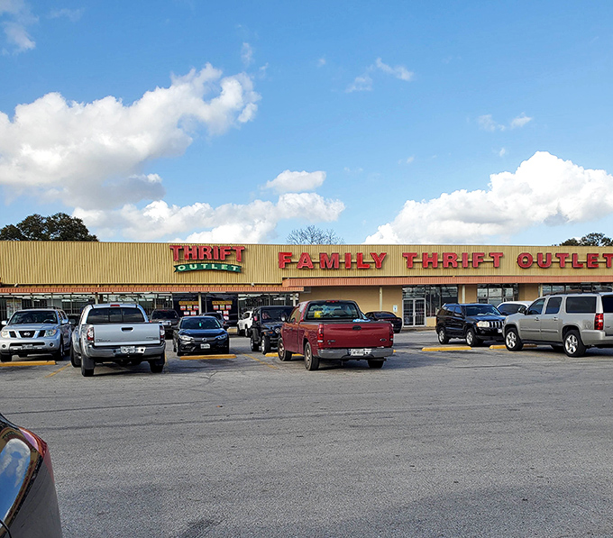 The unassuming yellow facade of Family Thrift Center Outlet on Little York Road hides a bargain hunter's paradise that would make even the most seasoned shoppers weak at the knees.