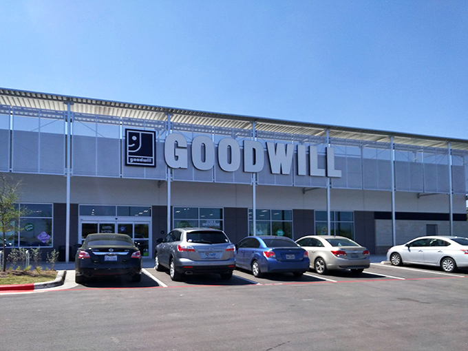 The modern facade of Goodwill's Whitestone location belies the treasure trove within&mdash;like finding a five-star buffet hiding in plain sight off the highway.