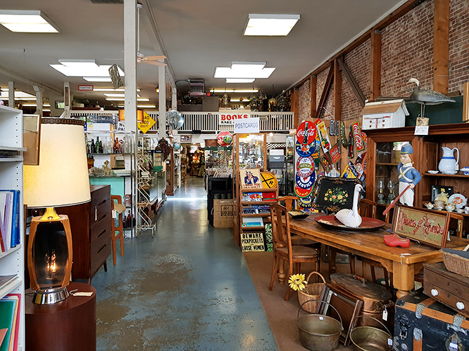 Step inside Whistlestop Antiques, where every corner overflows with vintage charm&mdash;from mid-century lamps to nostalgic Coca-Cola signs&mdash;turning treasure hunting into an art form.