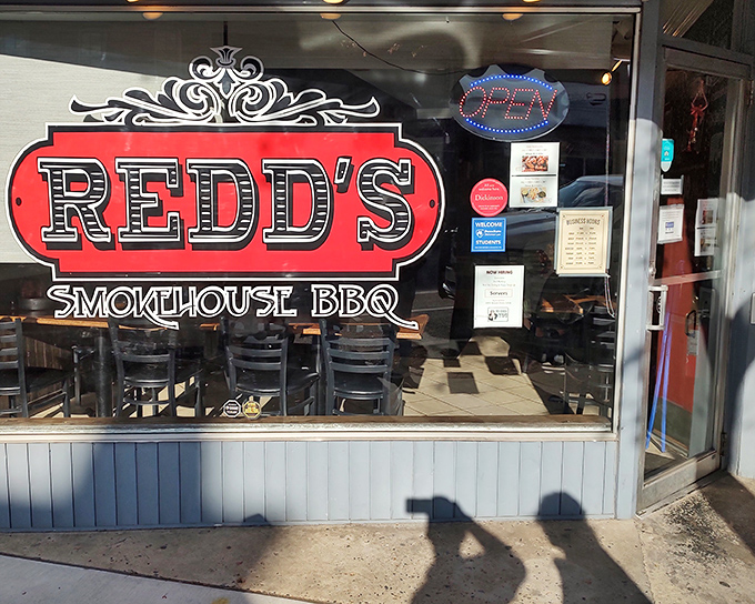 The neon-lit promise of "RIBS" and "WINGS" at Redd's isn't just advertising&mdash;it's a beacon of hope for barbecue pilgrims seeking salvation in Carlisle.