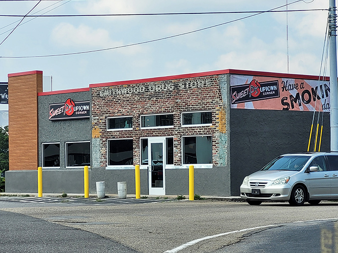 The unassuming exterior of Sweet P's Uptown Corner hides culinary treasures within, like a poker player with a royal flush keeping a straight face.