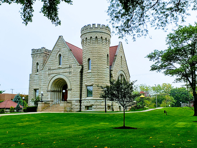 Straight out of a fairy tale! The Brumback Library's stone turrets and castle-like facade make it the most unexpected sight in Van Wert, Ohio.