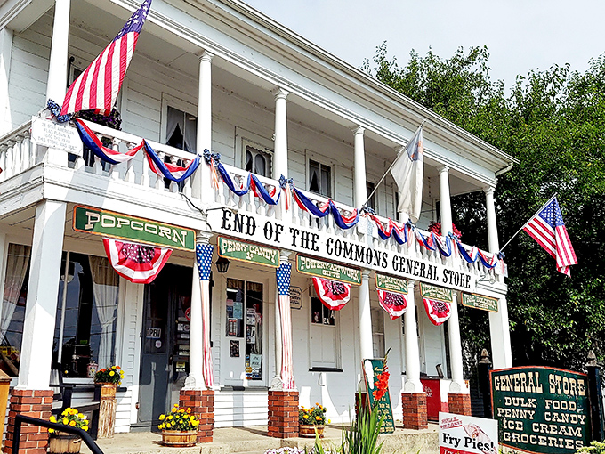 The white clapboard fa&ccedil;ade with patriotic bunting isn't just Instagram bait&mdash;it's a time portal disguised as America's favorite porch. Welcome to Mesopotamia's worst-kept secret.