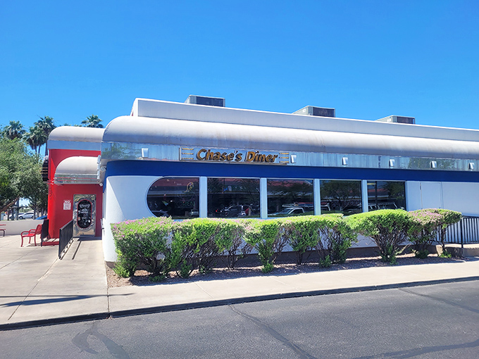 Chase's Diner sits like a red-brick time capsule, promising milkshakes and memories in equal measure. 