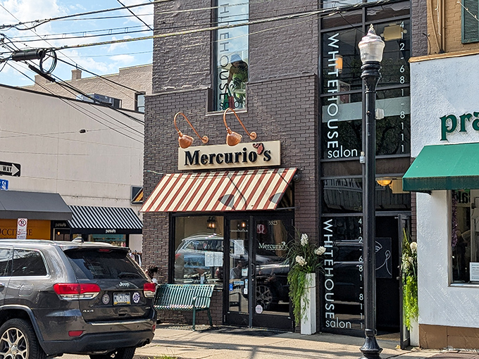 Mercurio's charming storefront on Walnut Street beckons with its classic striped awning &ndash; like a wink from Italy in Pittsburgh's Shadyside neighborhood.