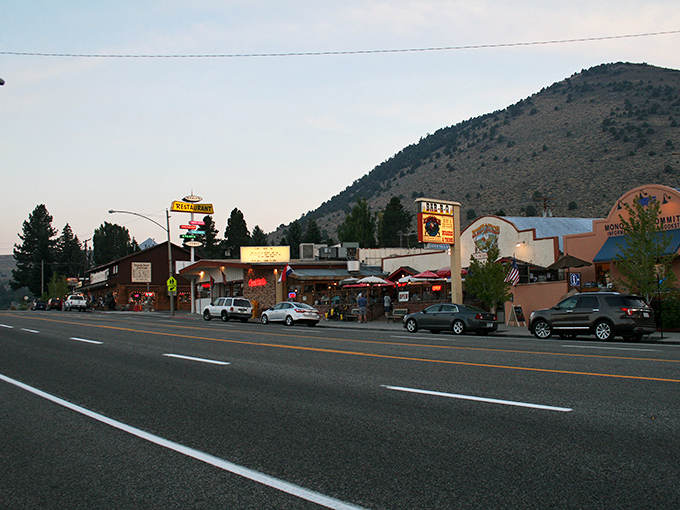 Main Street simplicity at its finest. Lee Vining's modest downtown might not scream "retirement paradise," but those mountain views whisper "affordable serenity" with every breeze. 