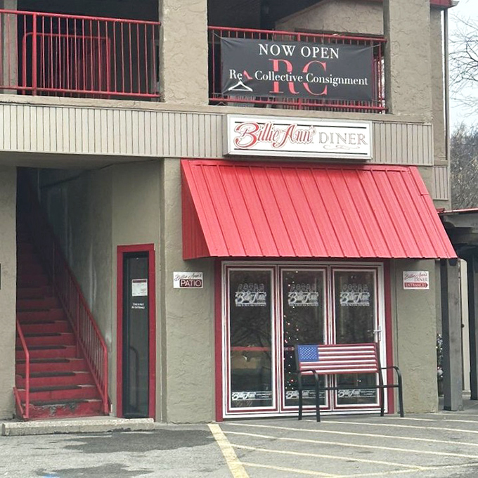 The bright red awning of Billie Ann's Diner beckons like a culinary lighthouse in Cecil, promising comfort food that's worth the journey from anywhere in Pennsylvania.