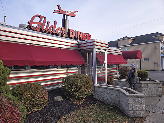 That iconic red glider airplane isn't just decoration&mdash;it's a beacon calling hungry travelers home to this Scranton institution where comfort food reigns supreme.