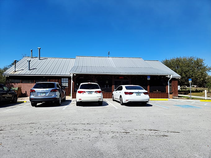 The humble exterior belies the culinary treasures within. This unassuming building in Bartow houses seafood magic worth every mile of your journey.