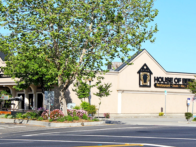 The unassuming exterior of House of Beef in Oakdale &ndash; where the building doesn't need to shout because the steaks do all the talking.