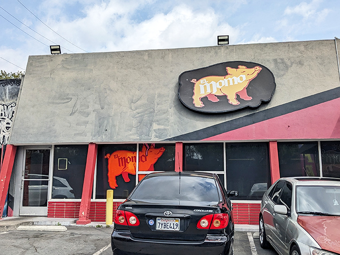 The unassuming storefront with its cheerful yellow pig logo promises culinary treasures within. Like all great food adventures, the best ones rarely need fancy facades.