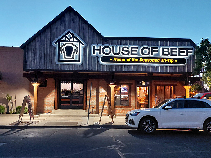 The unassuming exterior of House of Beef in Oakdale &ndash; where the building doesn't need to shout because the steaks do all the talking.