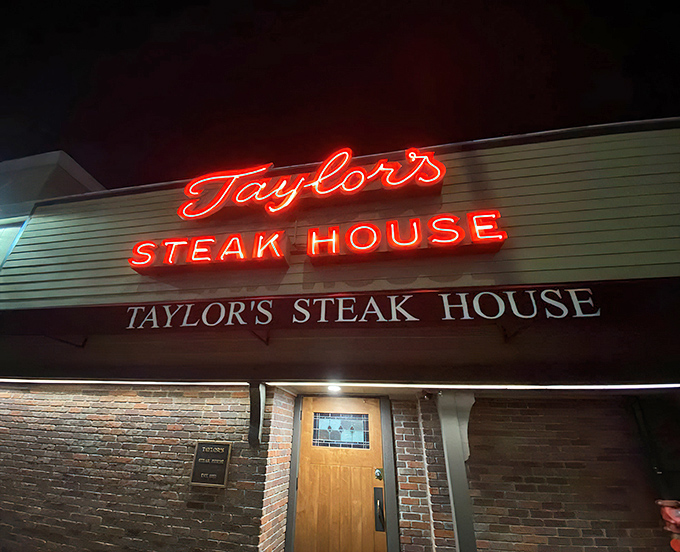 That iconic red neon glow has been beckoning hungry Angelenos for decades, promising carnivorous delights behind that unassuming brick facade.