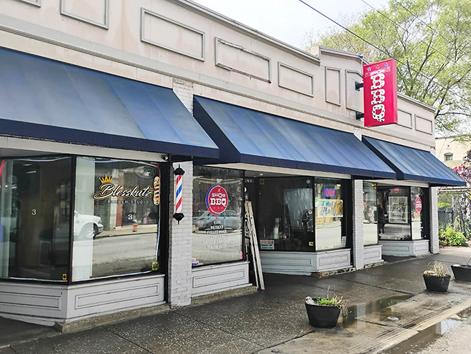 The unassuming storefront with blue awnings might not scream "food paradise," but locals know better&mdash;culinary treasures often hide in plain sight.