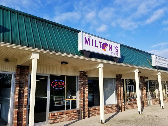The unassuming exterior of Milton's Donuts proves once again that the best food experiences often hide behind the most modest facades.