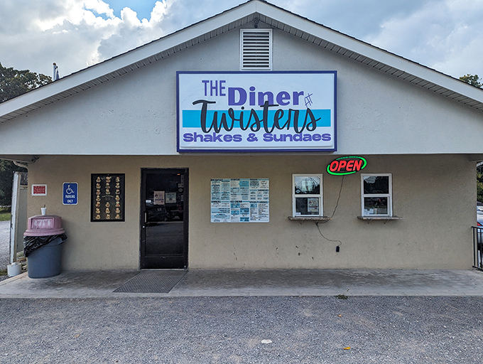 The unassuming exterior of Twisters might fool you, but locals know this humble building houses ice cream dreams worth driving for.