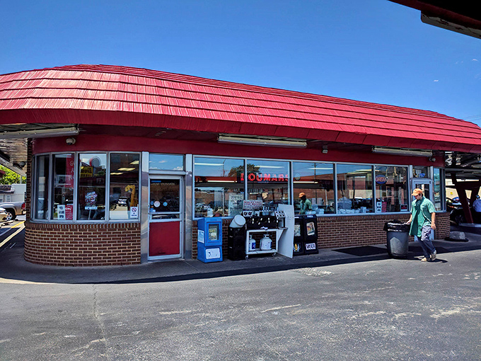 The iconic red-roofed exterior of Doumar's stands like a beacon of hope for hungry travelers&mdash;a Norfolk landmark that's seen more first dates than a high school guidance counselor.