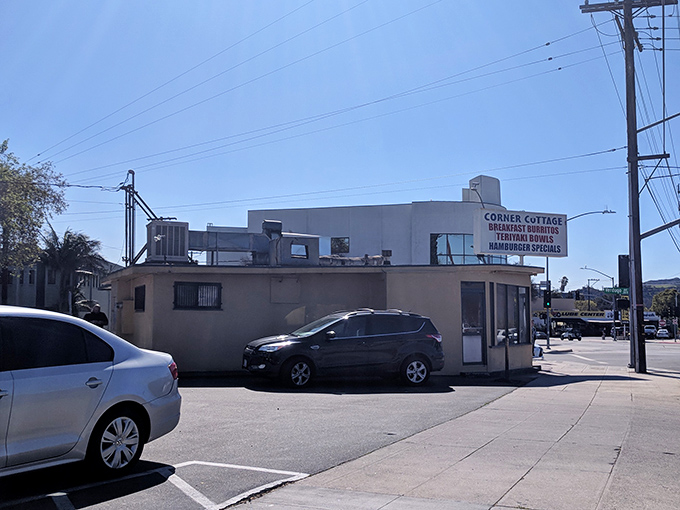 The unassuming exterior of Corner Cottage in Burbank hides culinary treasures that locals have been quietly enjoying for decades. Proof that greatness rarely needs neon signs.