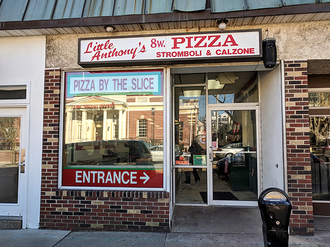 The unassuming storefront of Little Anthony's in Media might not stop traffic, but locals know this modest exterior hides pizza perfection within.