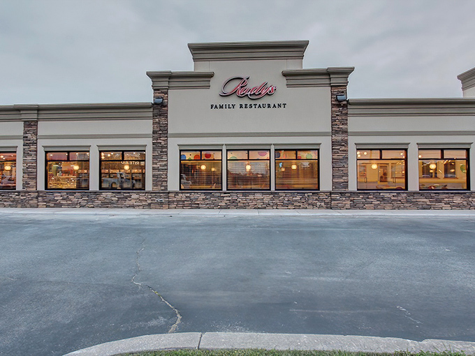 Rudy's stone-accented exterior doesn't need flashy gimmicks &ndash; like a perfectly seasoned steak, it lets quality speak for itself. 