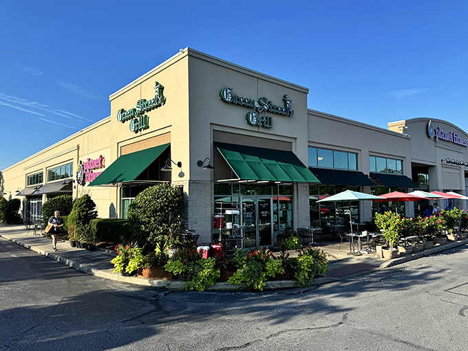 The unassuming exterior of Green Street Grill belies the breakfast magic happening inside. Those green awnings signal you've arrived at Downingtown's temple of hollandaise.