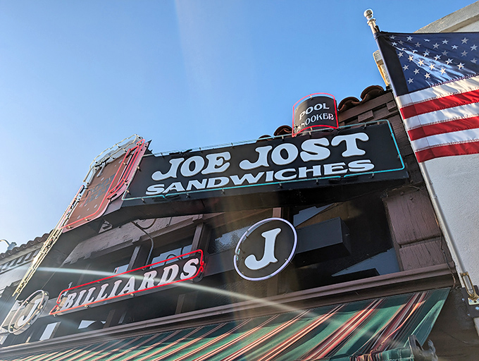 A slice of Americana stands proudly on East Anaheim Street, where Joe Jost's iconic green and red awning has welcomed thirsty Long Beach locals since Prohibition ended.