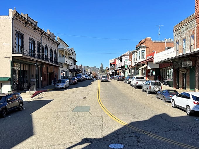 Main Street Jackson looks like a movie set, but these brick buildings house real shops where your dollar stretches further than your patience in LA traffic.