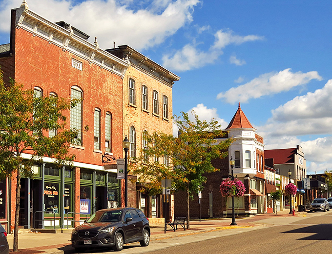 Historic charm meets small-town affordability on Prairie du Chien's main street, where brick facades have witnessed centuries of Mississippi River history.