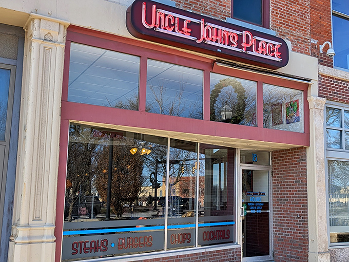 The neon sign of Uncle John's Place glows like a beacon for hungry travelers. This unassuming brick storefront in Mansfield has been serving comfort food since 1972. 