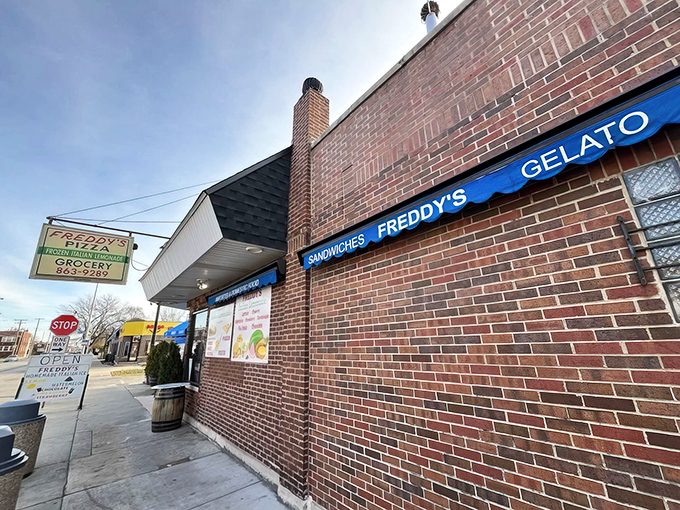 The unassuming brick exterior of Freddy's Pizza in Cicero hides a culinary wonderland that's been drawing Italian food lovers for generations.