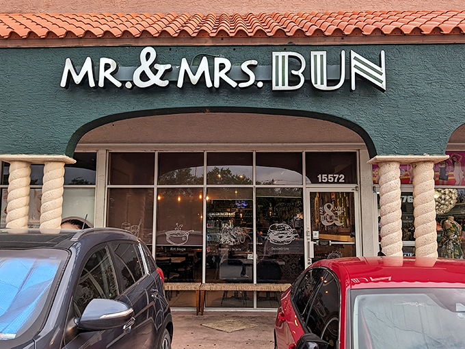 The teal facade with terracotta roof tiles might not scream "culinary revelation," but trust me&mdash;this unassuming storefront houses sandwich magic worth seeking out.