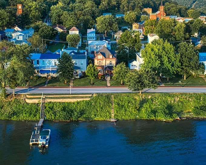 Ripley's riverfront charm unfolds like a storybook, where historic homes stand sentinel over the Ohio River's timeless flow.