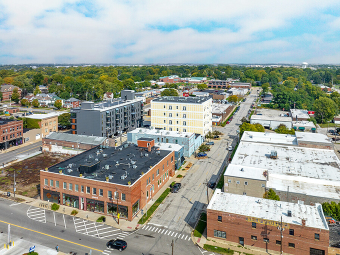 Downtown Champaign's architectural time machine &ndash; where weathered brick meets modern glass, and history whispers from every storefront.