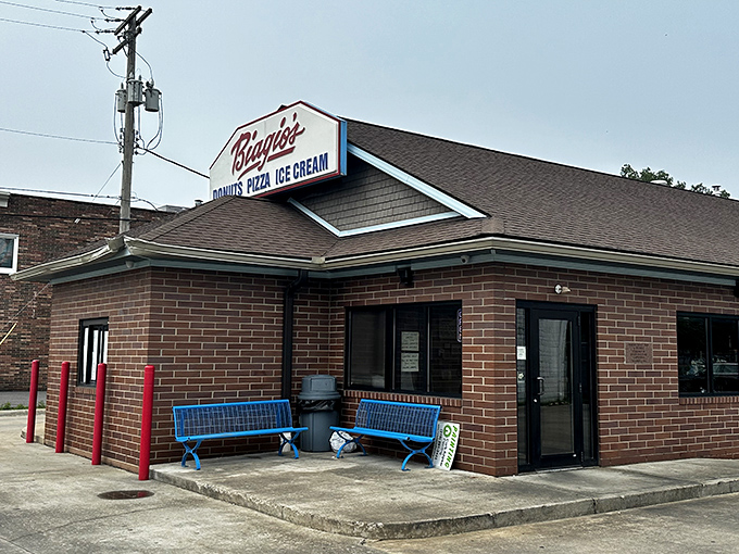 The humble brick exterior that houses Ohio's sweetest secret - sometimes greatness hides in plain sight.