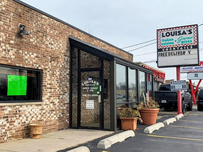 The classic checkered sign beckons like an old friend on Cicero Avenue. No fancy neon needed when the food speaks this loudly.