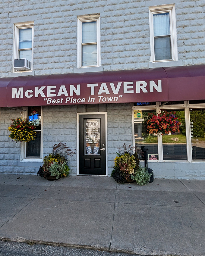 The unassuming stone facade of McKean Tavern promises little but delivers big. Those hanging flower baskets aren't just for show&mdash;they're your first clue this place cares about details. 