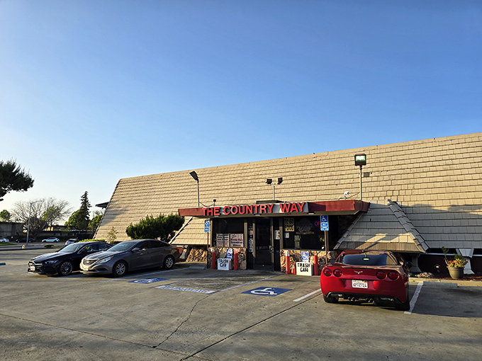 The unassuming A-frame exterior of Country Way stands like a time capsule from the 1970s, promising honest food rather than architectural flourishes.